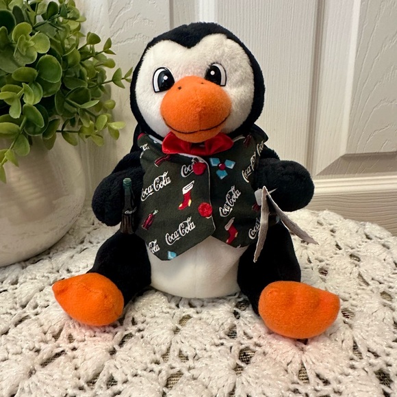 Coca Cola | Toys | Vintage 998 Coca Cola Penguin Bean Bag Plush W Tags ...